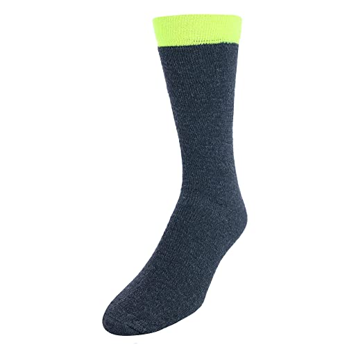 CTM® Men's Hi-Vis Work Boot Socks (2 Pack), Dark Gray