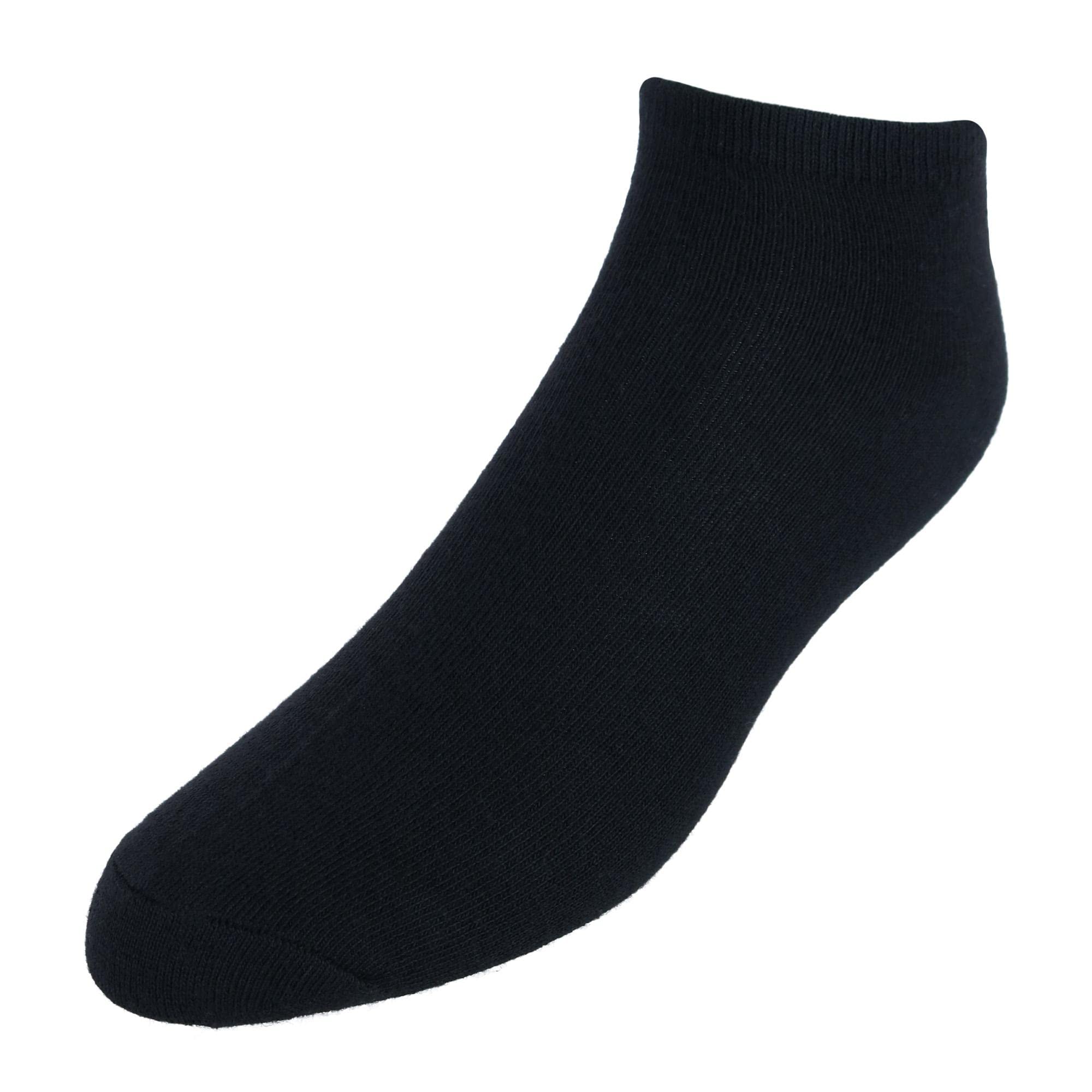 CTM® Men's Quarter Cut Athletic Comfort Socks (5 Pairs), Multiple