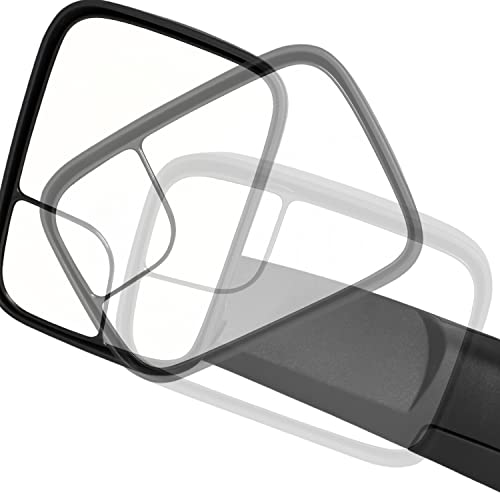 Spec-D Tuning Manual Flip Up Towing Mirrors Compatible with Dodge Ram 1500 1994-2001, 94-02 2500 3500