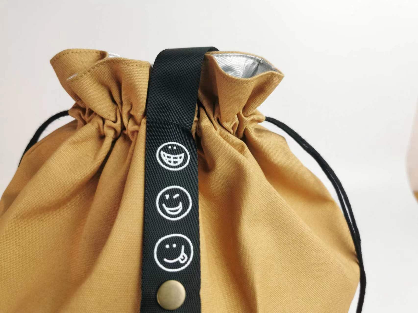 DAROSS Drawstring Lunch Bag, Reusable Small Lunch Bag,Lunch Sack,Cute Lunch Bag (Khaki)
