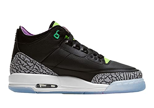 Jordan Air Jordan 3 Retro SE (Big Kid) Black/White/Electric Green/Violet Shock 6 Big Kid M