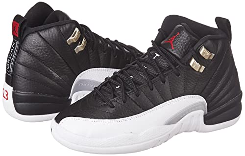 Jordan Boy's Air Jordan 12 Retro (Big Kid) Black/Varsity Red/White 4 Big Kid M