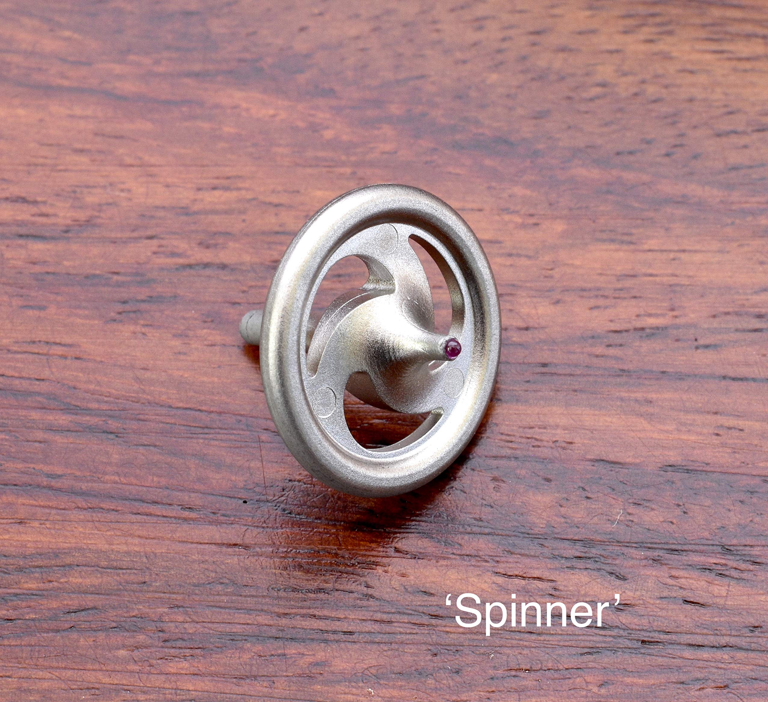 Turbo Tops Stainless Steel Spin Tops 2 Pack (Silver)