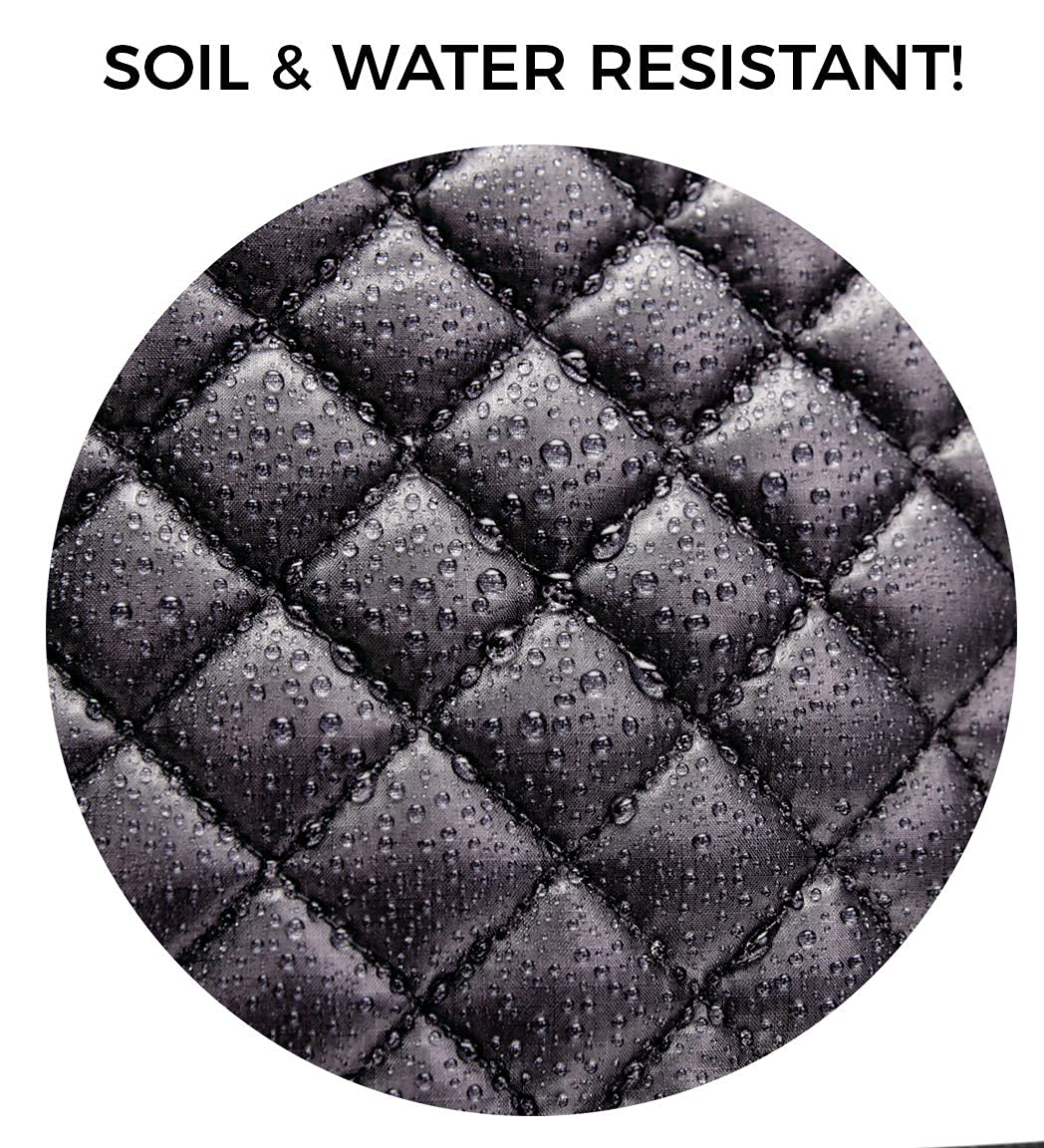 CLARANY Quilted Small Mini Tote water repellent (Black)