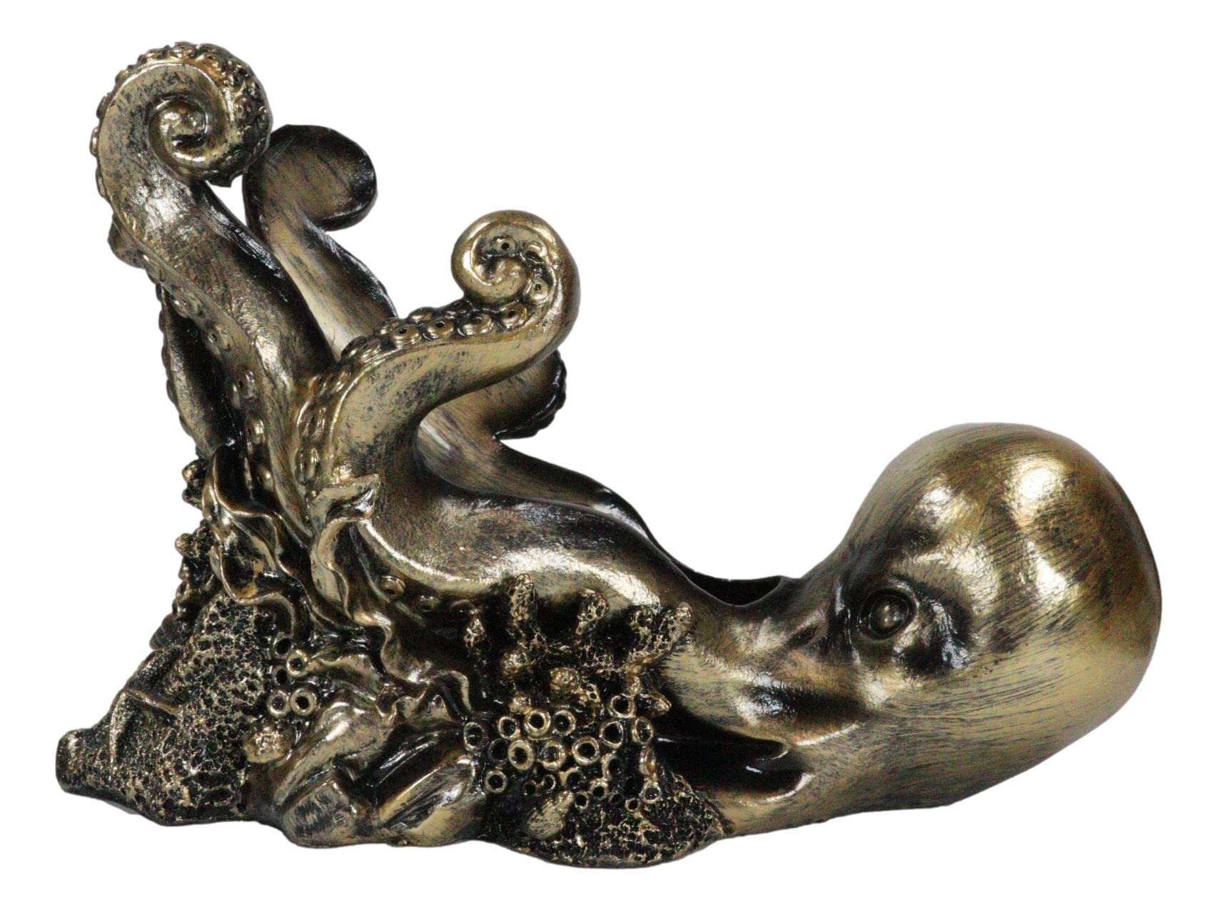 Ebros Gift Ocean's Misty Refreshment Large Nautical Marine Drinking Giant Sea Octopus Kraken Wine Bottle Holder Rack Sculpture Cthulhu Cephalopod Tentacles Monster Decorative Figurine