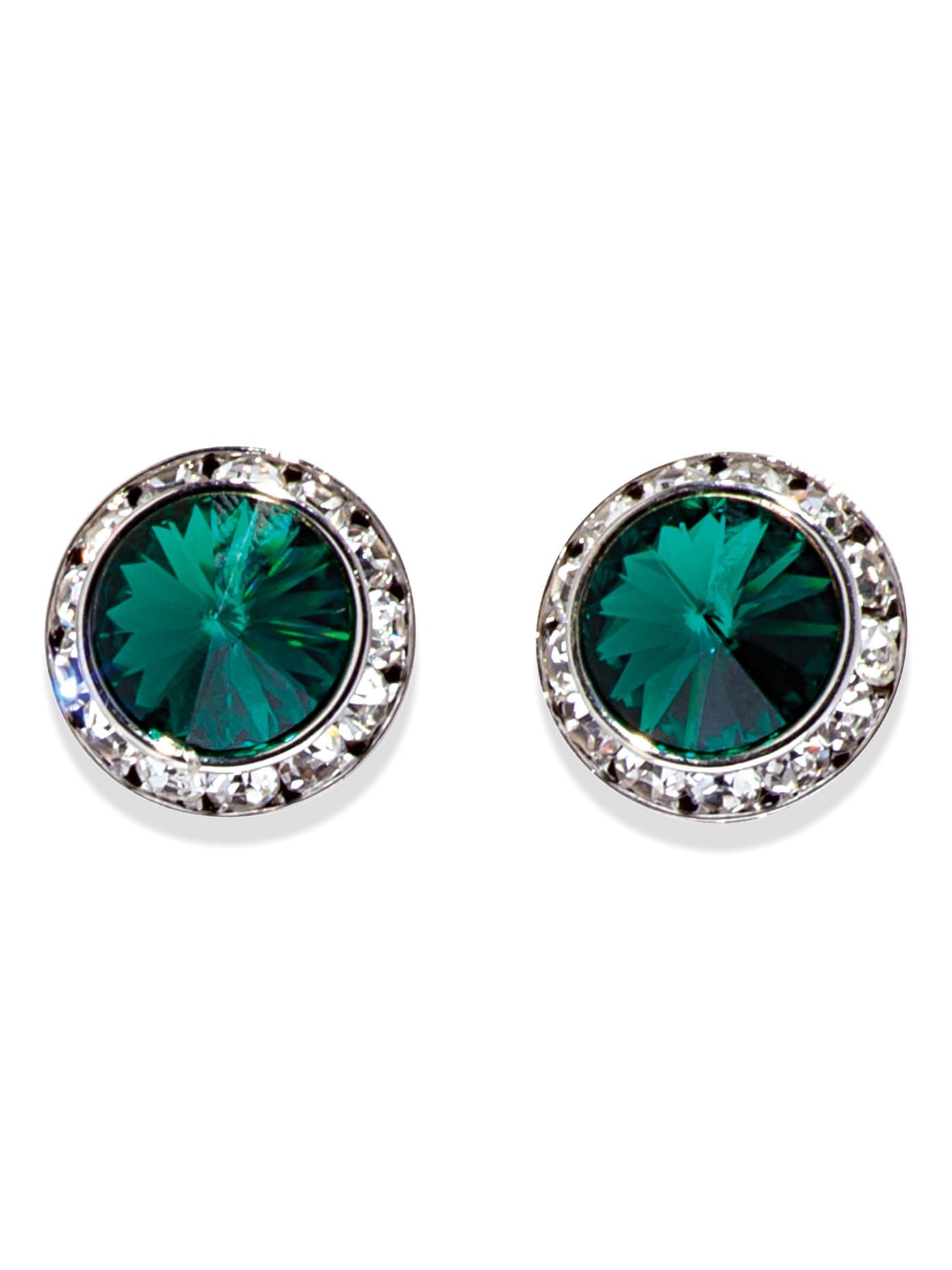 Dasha 17mm Pierced Crystal Performance Earrings Crystal 2710P