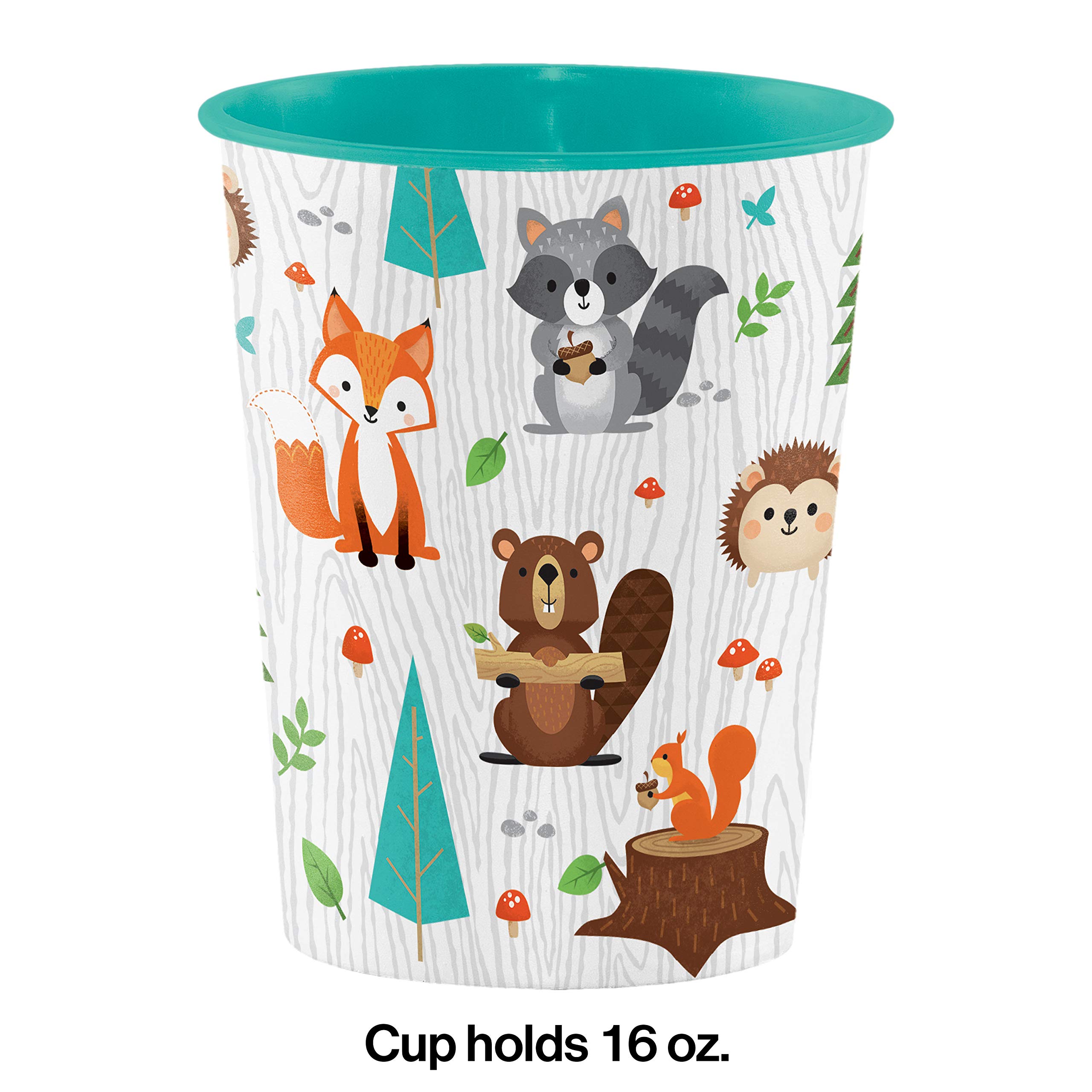 Creative Converting Wild One Woodland Plastic Cup, 1 ct Multicolour 16 oz