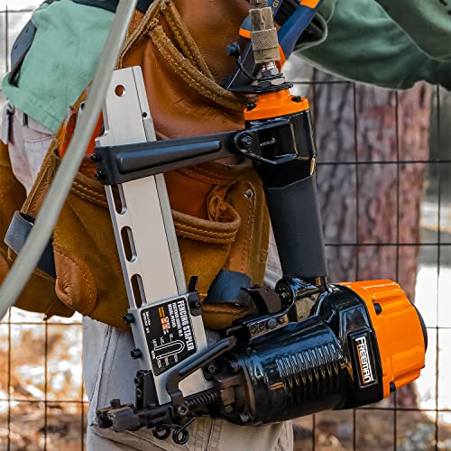 Freeman PFS105 Pneumatic 10.5-Gauge 1-9/16" Fencing Stapler With Adjustable Metal Belt Hook And Case