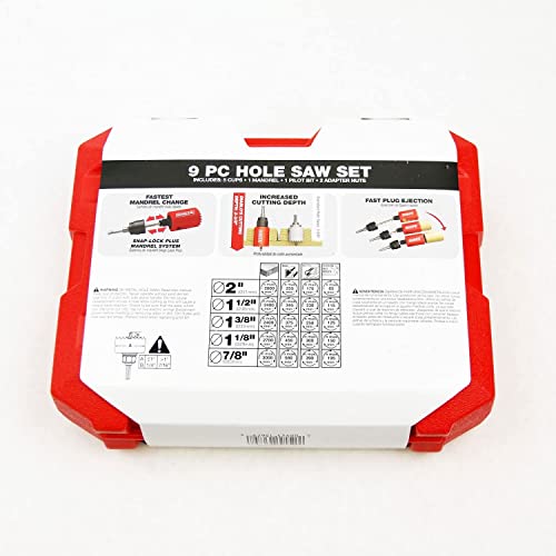 Freud Diablo 9 Piece High Performance Hole Saw