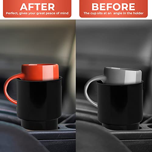 Smart Kup Car Cup Holder Expander - Fits Hydro Flasks 32/40 oz, Nalgene, Yeti & Large Bottles up to 3.8 inches Wide - for Car up to 3.2 Inches Wide