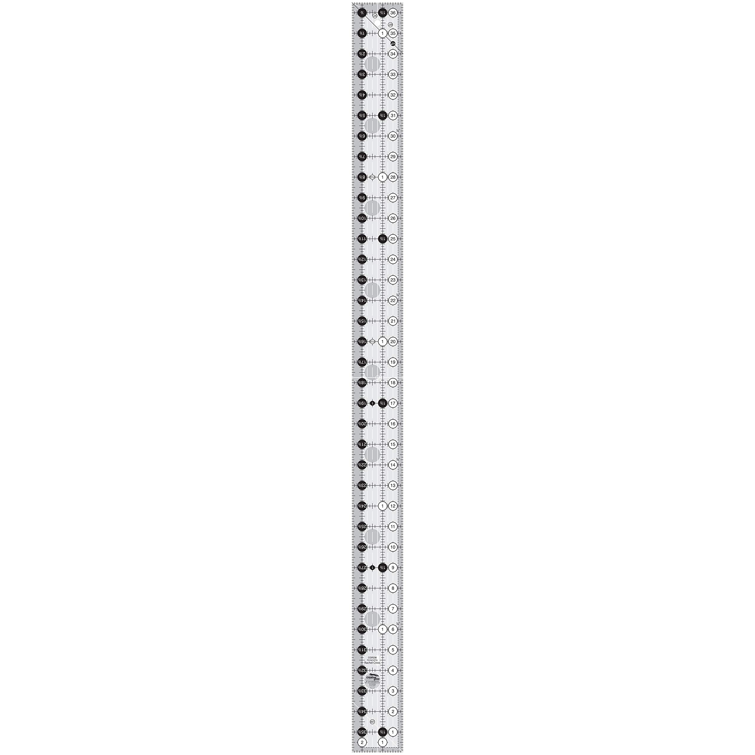 Creative Grids Yardstick Quilt Ruler 2-1/2in x 36-1/2in - CGR236