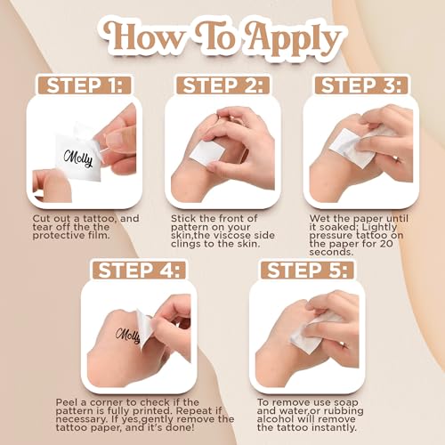 Custom Temporary Tattoo - Temporary Tattoos for Gifting - Make Your Own Temporary Tattoos - Tattoo Stickers for Men & Women