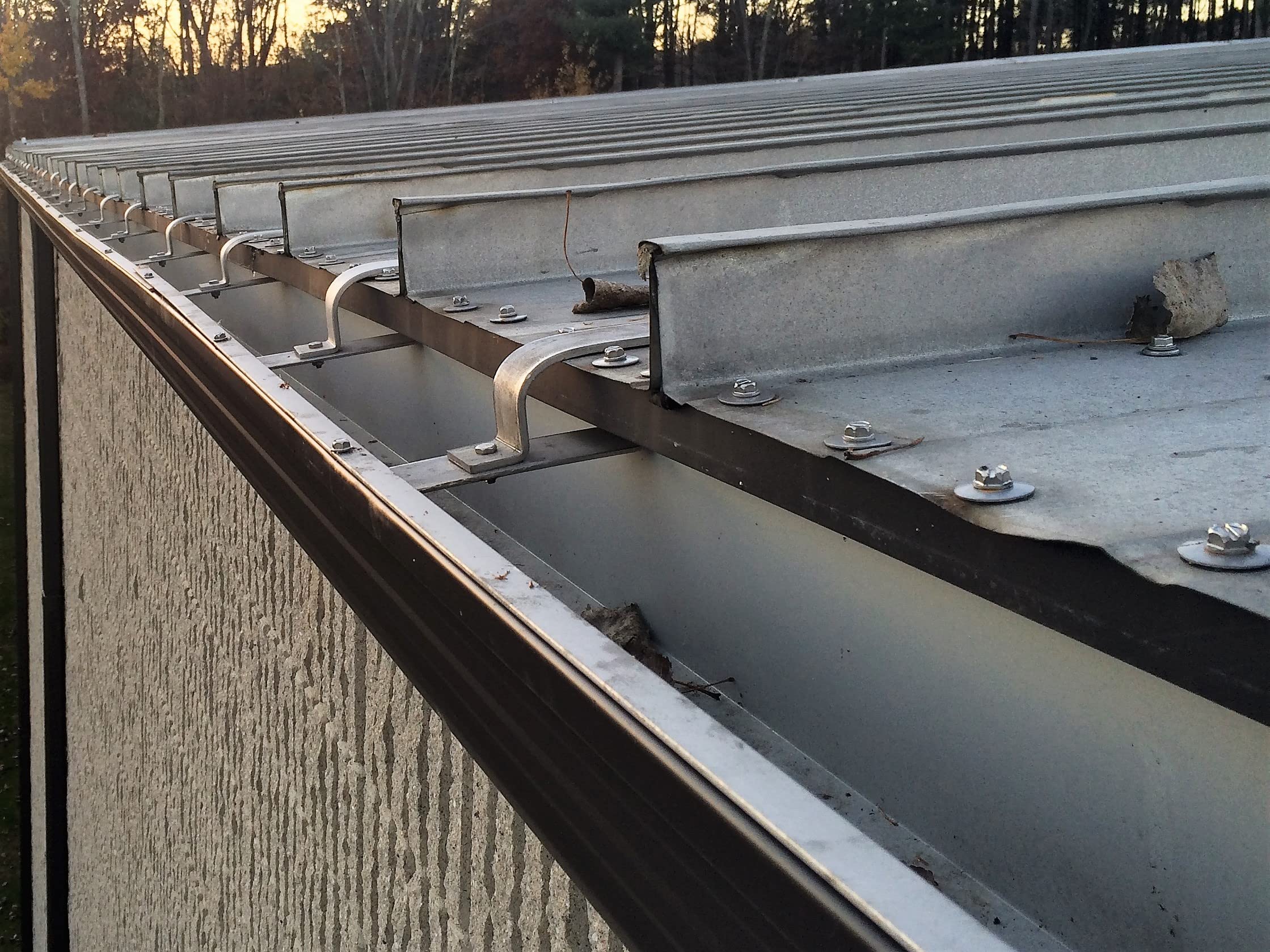 Commercial Gutter Filters - Sizing Samples for Large Metal Building Gutters - 3 Brush Diameters - 8", 6.5", 5.25"