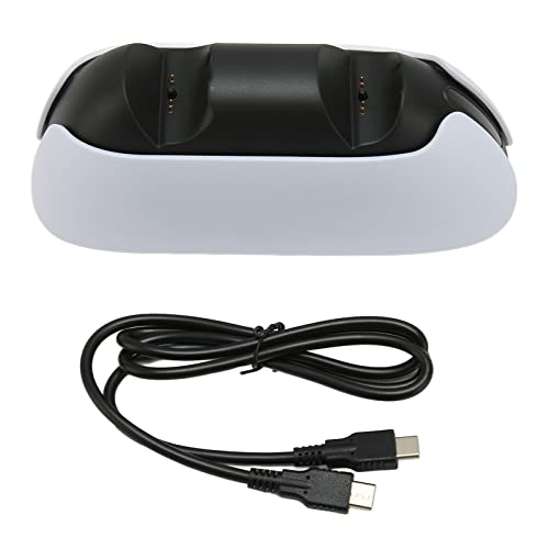 Game Controller Charger, Efficient Retractable Stand Foot 5.1V 1A Game Charging Station Dual Charger with LED Indicator for Charging