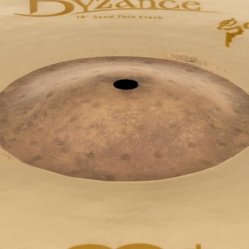 Meinl Cymbals Byzance 18" Vintage Sand Thin Crash, Benny Greb Signature β Made in Turkey β Hand Hammered B20 Bronze, 2-Year Warranty, Sandblasted, (B18SATC)