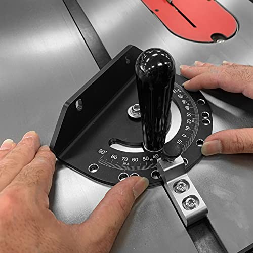Fulton Precision Miter Gauge with a Standard Slot (3/4β x 3/8β) Steel Bar with Adjustable Spring Loaded Plungers and Removable Retaining Disc