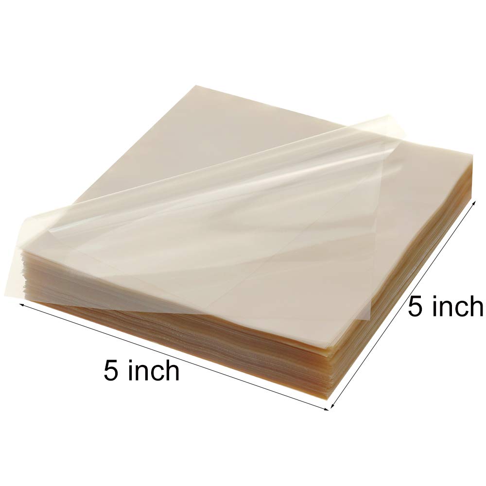 Juome 1000 Sheets Candy Wrappers Clear Cellophane Wrap Roll 5x5 Inches Candy Caramel and Chocolate Wrapper for Treats, Lollipop, Gummies, Saran Wrap& Cake Pop Making Supplies, etc