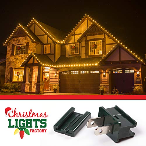 CHRISTMAS LIGHTS FACTORY - Male - Vampire Plug - Gilbert Plug - Slide Plug - 10 Plugs - SPT-1 - Green - Create custom extension cords or custom light strings for your holiday lighting display.
