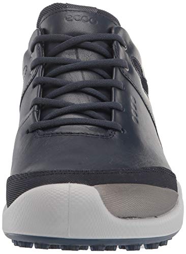 ECCO Women's Biom Hybrid Hydromax Water-Resistant Golf Shoe, Marine/Buffed Silver/Night Sky, 9-9.5