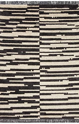 Chris Loves Julia x Loloi Alice Collection ALI-03 Cream / Charcoal 18" x 18" Sample Rug