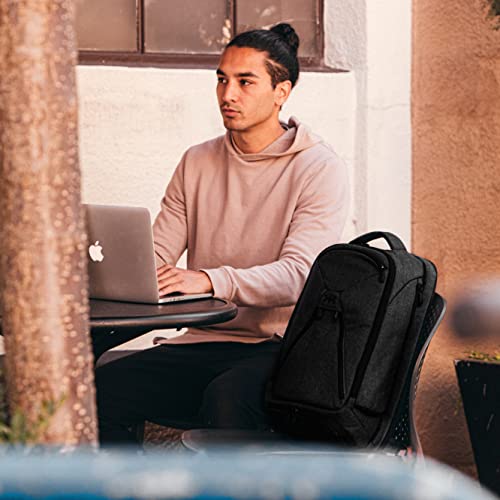 Knack Series 1 Laptop Backpack Fits up to 15 Inch - Knack Bags Carry-On Backpack, TSA Approved, Expandable Travel Backpacks (Stealth Black, Medium)