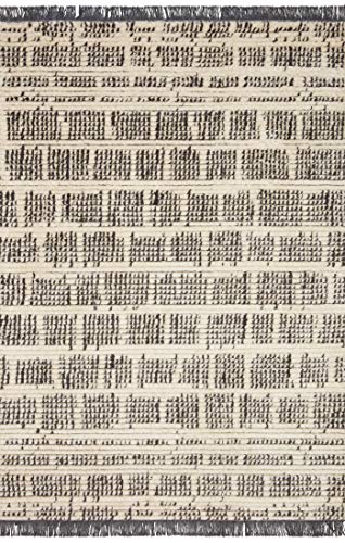 Chris Loves Julia x Loloi Alice Collection ALI-02 Cream / Charcoal 18" x 18" Sample Rug