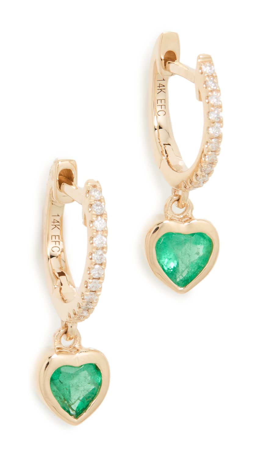 EF Collection Women's 14k Yellow Gold Diamond Mini Huggie Earrings, 14k Yellow Gold, One Size