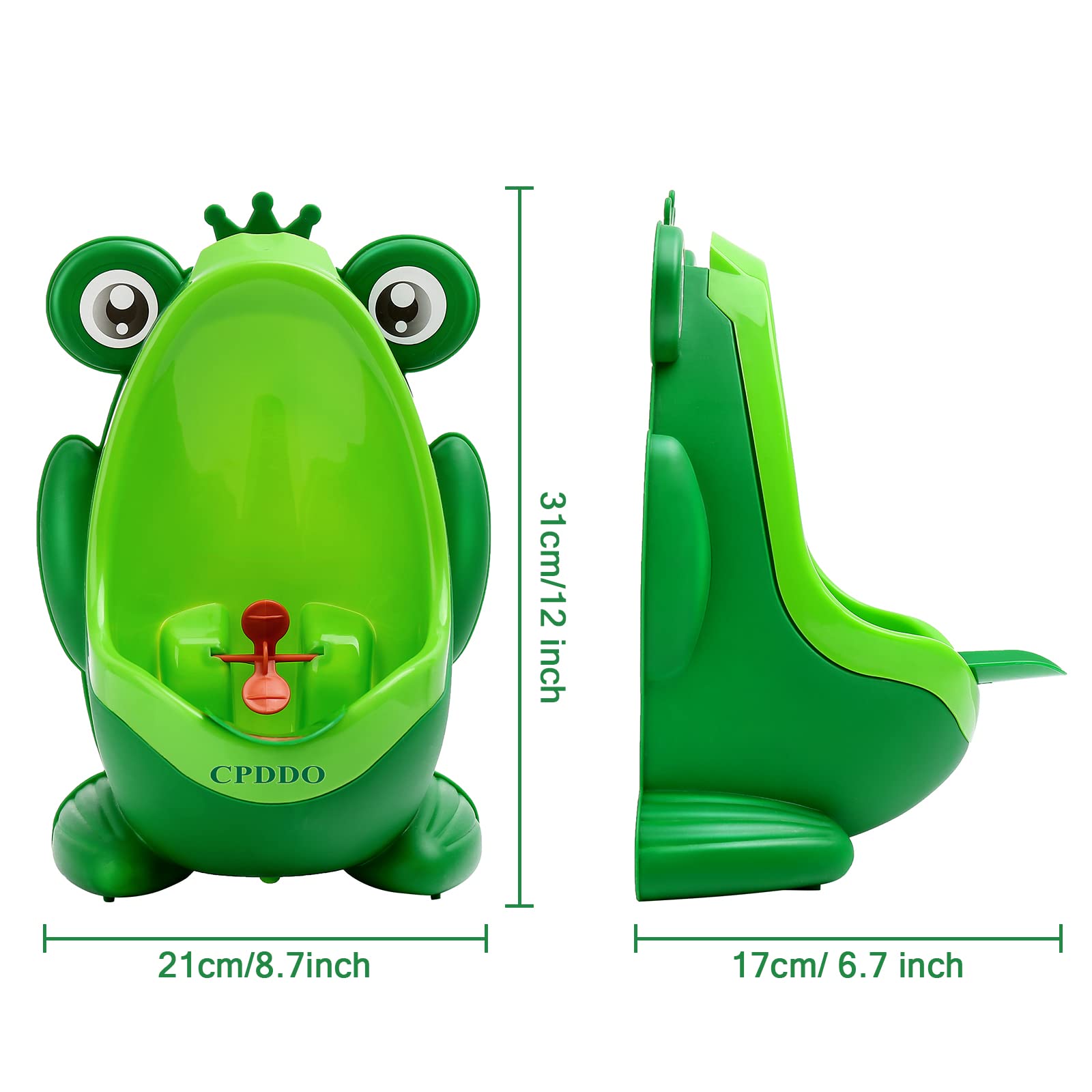 CPDDO Frog Potty Training Kids Urinal for Baby Boys (Green)