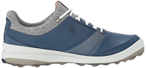 ECCO Women's Biom Hybrid 3 Gore-Tex Golf Shoe, Denim Blue Yak Leather, 5-5.5