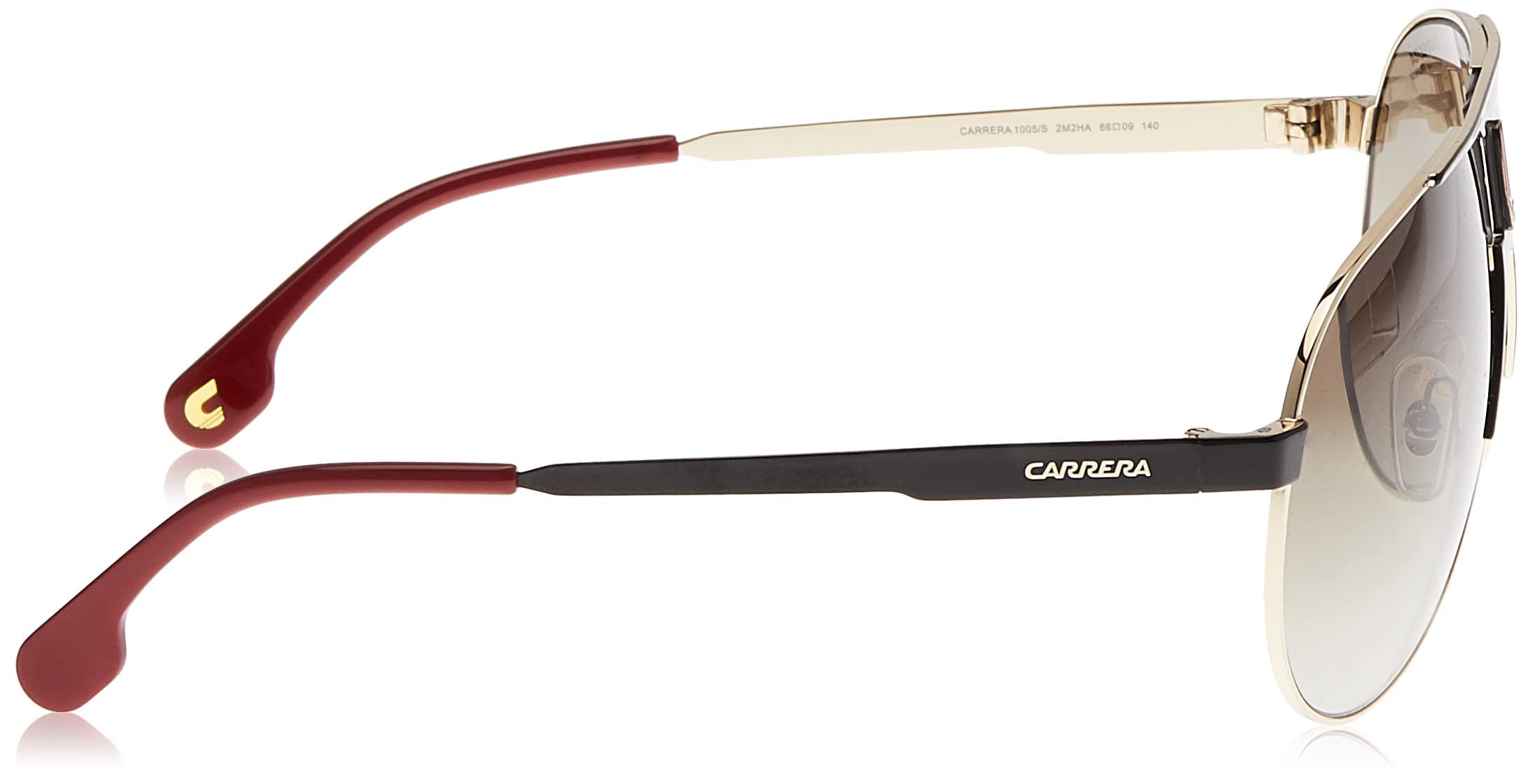 Carrera 1005/S Pilot Sunglasses, Black Gold/Brown Gradient, 66mm, 9mm