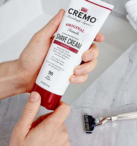 Cremo Barber Grade Original Shave Cream, Astonishingly Superior Ultra-Slick Shaving Cream Fights Nicks, Cuts and Razor Burn, 6 Fl Oz (2 Pack)