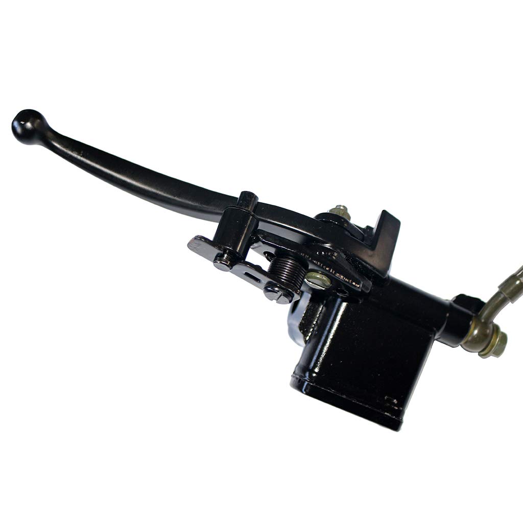 CNCMOTOK Rear Hand Hydraulic Disc Brake Master Cylinder Caliper Assembly with New Brake Pads for 50cc 70cc 90cc 110cc 125cc ATV Quad Taotao Sunl Roketa NST