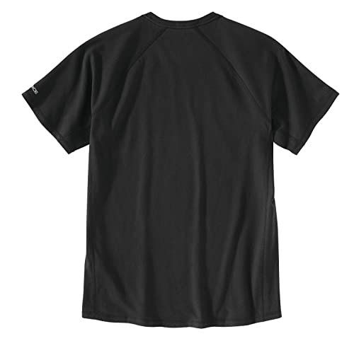 Carhartt Men's Big & Tall Force Relaxed Fit Midweight Short-Sleeve T-Shirt, Black, 4X-Large