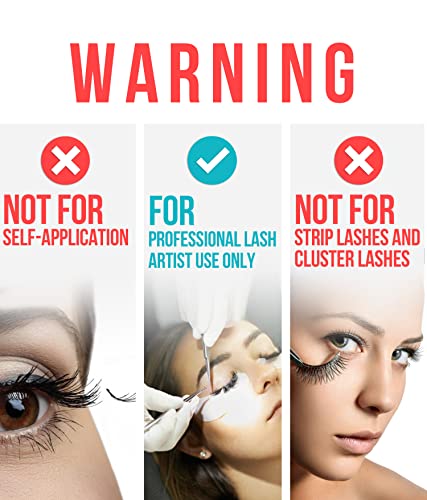 Crystal Clear Eyelash Extension Glue Stacy Lash (0.17fl.oz/5ml)/1 Sec Drying Time/Retention β 8 Weeks/Transparent Adhesive/Professional Supplies