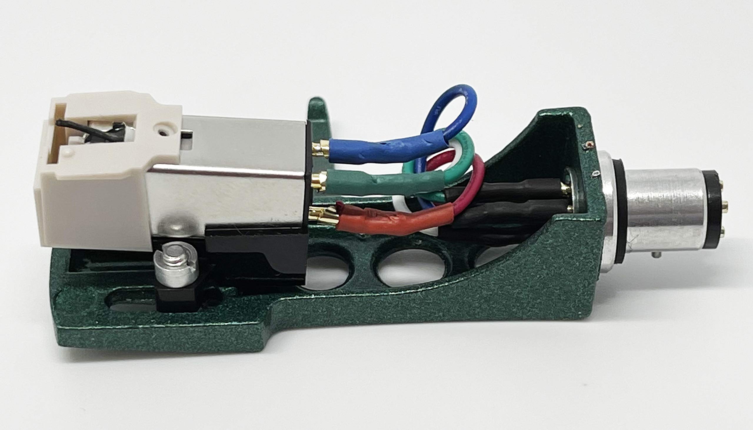 Cartridge, conical Stylus, needle with mounting bolts and Green Headshell for Technics SL-1200, SL-1210, SL-1600, SL-1610, SL-1700, SL-235, SL-23A, SL-B2