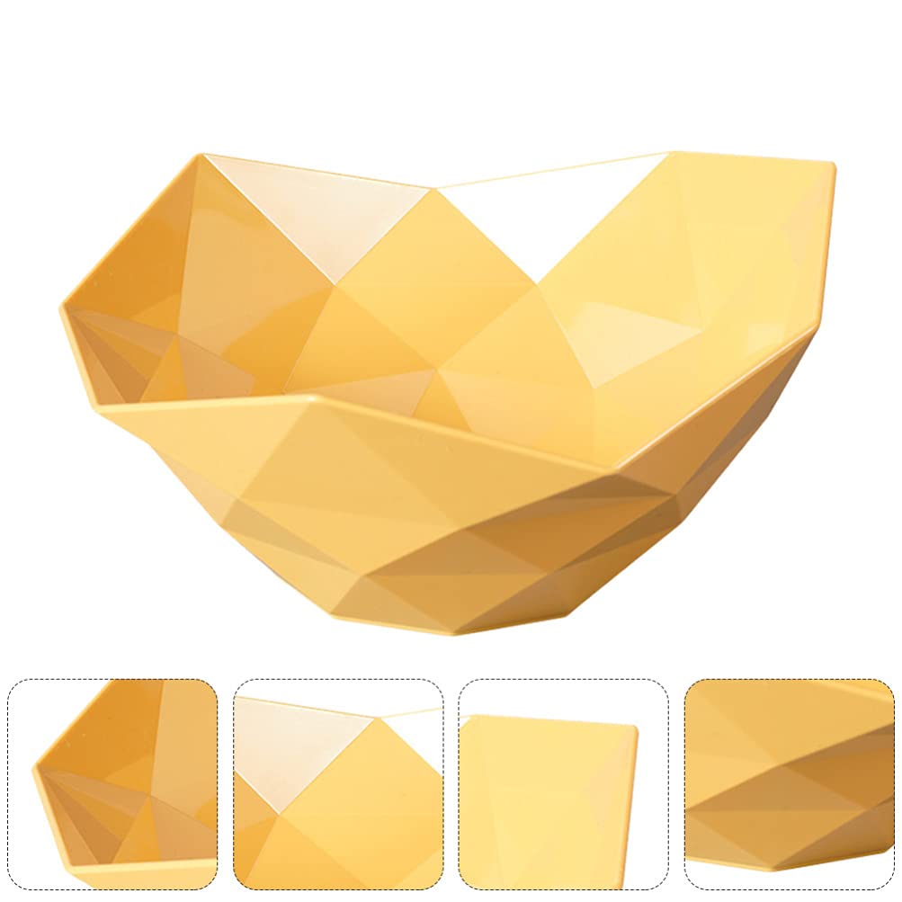 DOITOOL Banana Holder Glass Bowl Fruit Bowl Decorative Dessert Snacks Serving Stand Food Plate Tray Irregular Nuts Plate for Home Counters Centerpiece Yellow Banana Holder Dining Table Decor