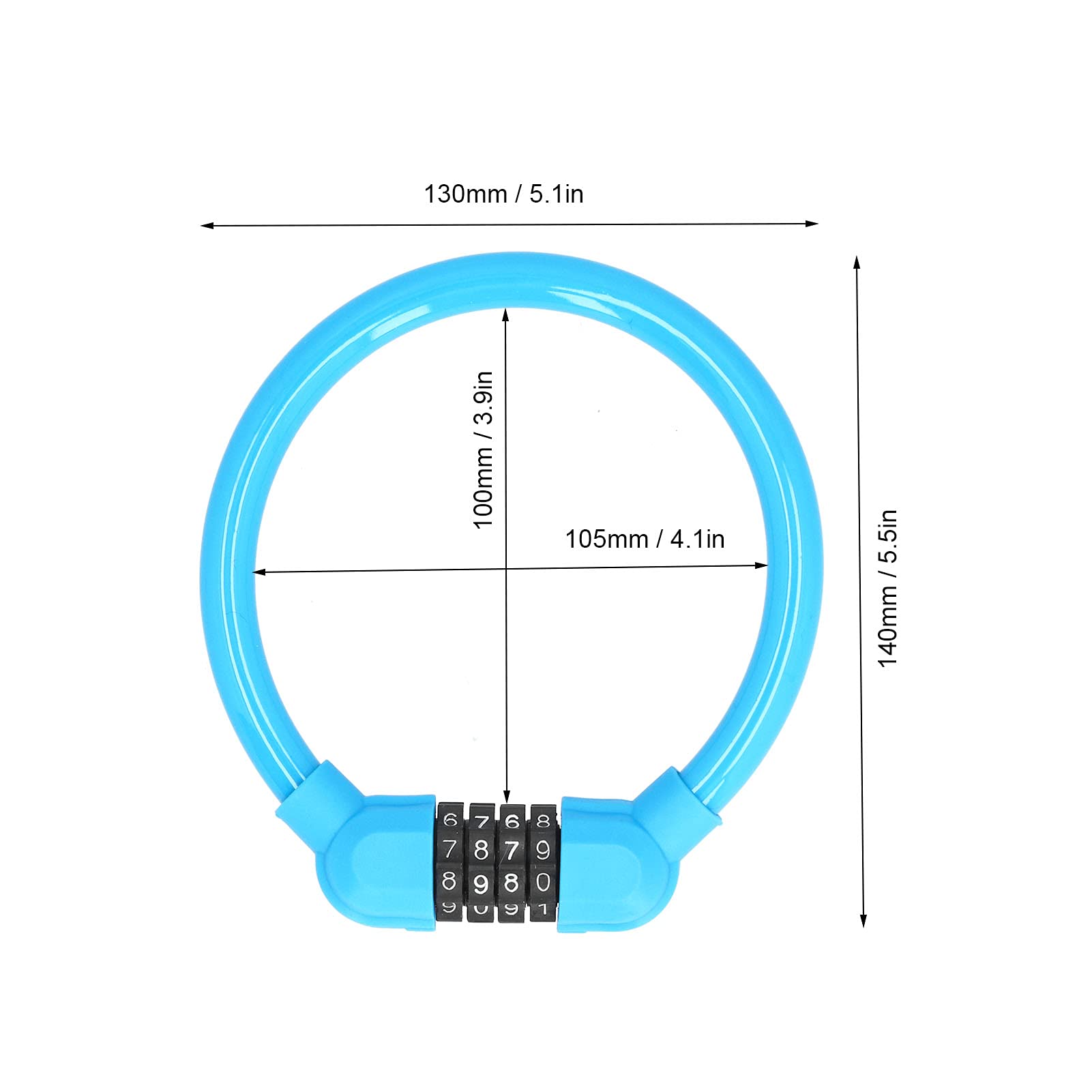 Ertuan Bicycle Cable Locks for Cycling Outdoors - Bike Lock Bike Lock Cable, Bicycle Locks Anti Theft Bike Lock High Security Bicycle Locks Bicycle Cable Locks for Outdoors (Blue)