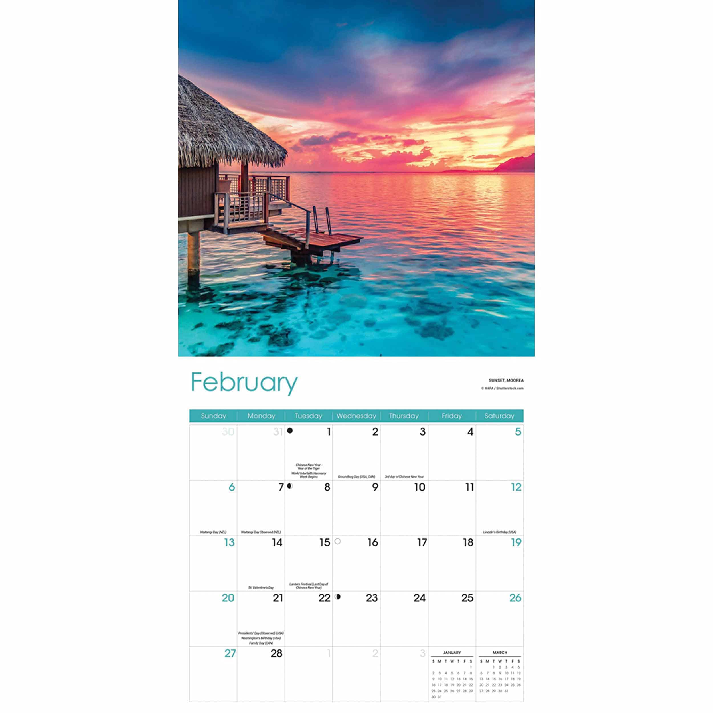 Carousel Calendars, Sunrise Sunset 2022 Wall Calendar