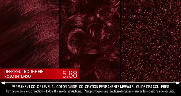 Schwarzkopf Keratin Color Permanent Hair Color Cream, 5.88 Deep Red, 1 Kit