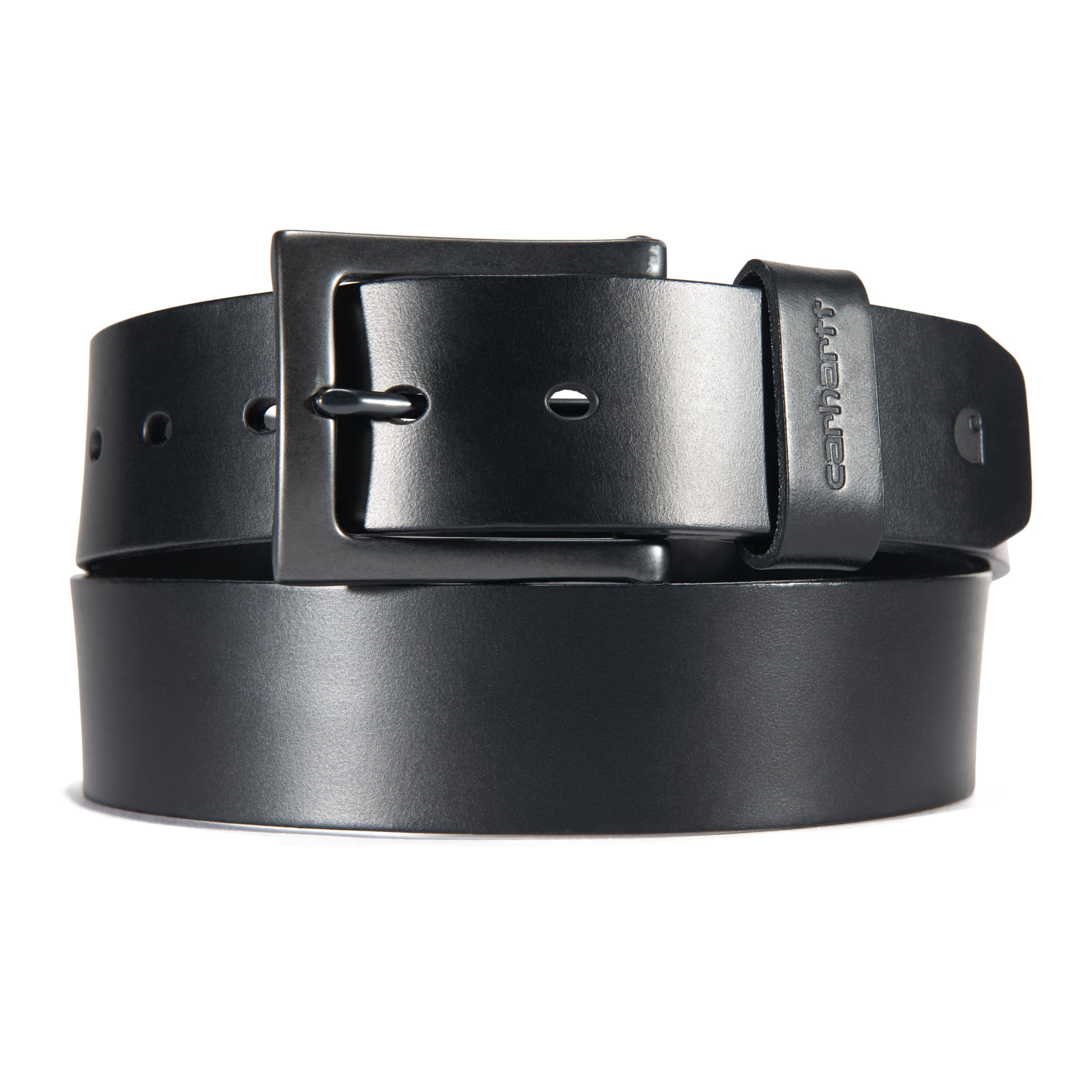 Carhartt Men's 36 Rugged Burnished Leather Box Belts, Black