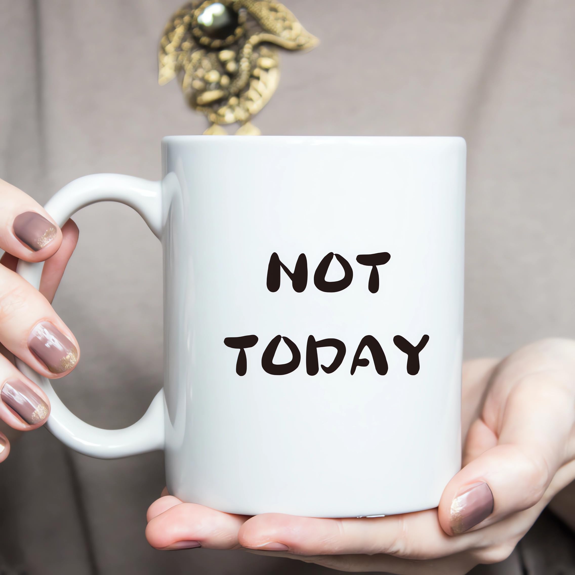 Magicaleast Not Today theme Coffee Mug and Keychain Not Today theme Funny Gift for Coworkers, Friends