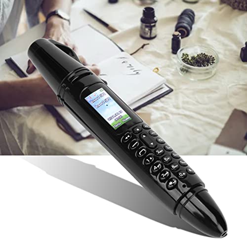 Yunseity Pen Mini Cell Phone Bluetooth Dialer 0.96in Tiny Screen Mobile Phone Support GSM Dual SIM Max 32G TF Card with Camera Flashlight Radio Music Player Rechargeable Mini Pen Cellphone
