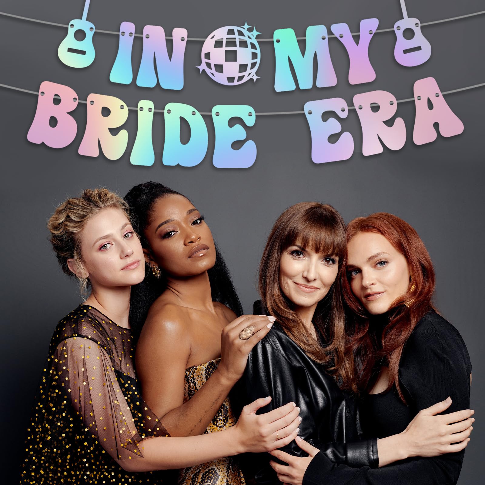 Generic in My Bride Era Banner,Glitter bridal shower party banner,in My Bride Era Decoration,Bride to Be Banner,Wedding Bridal Shower Bachelorette Party Decorations, Iridescent