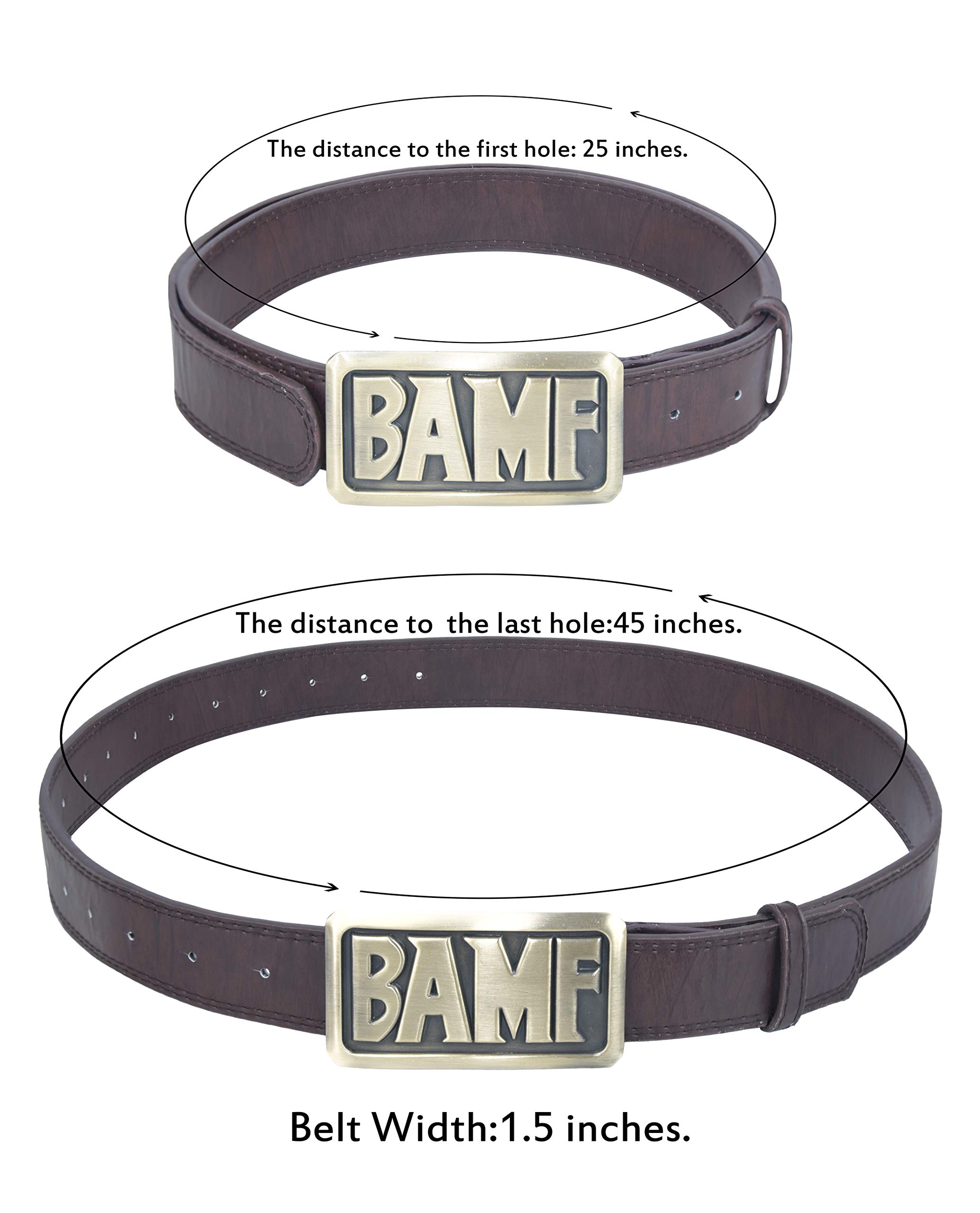DAZCOS Adjustable Brown Cosplay Belt with Bronze (Brown Style1)