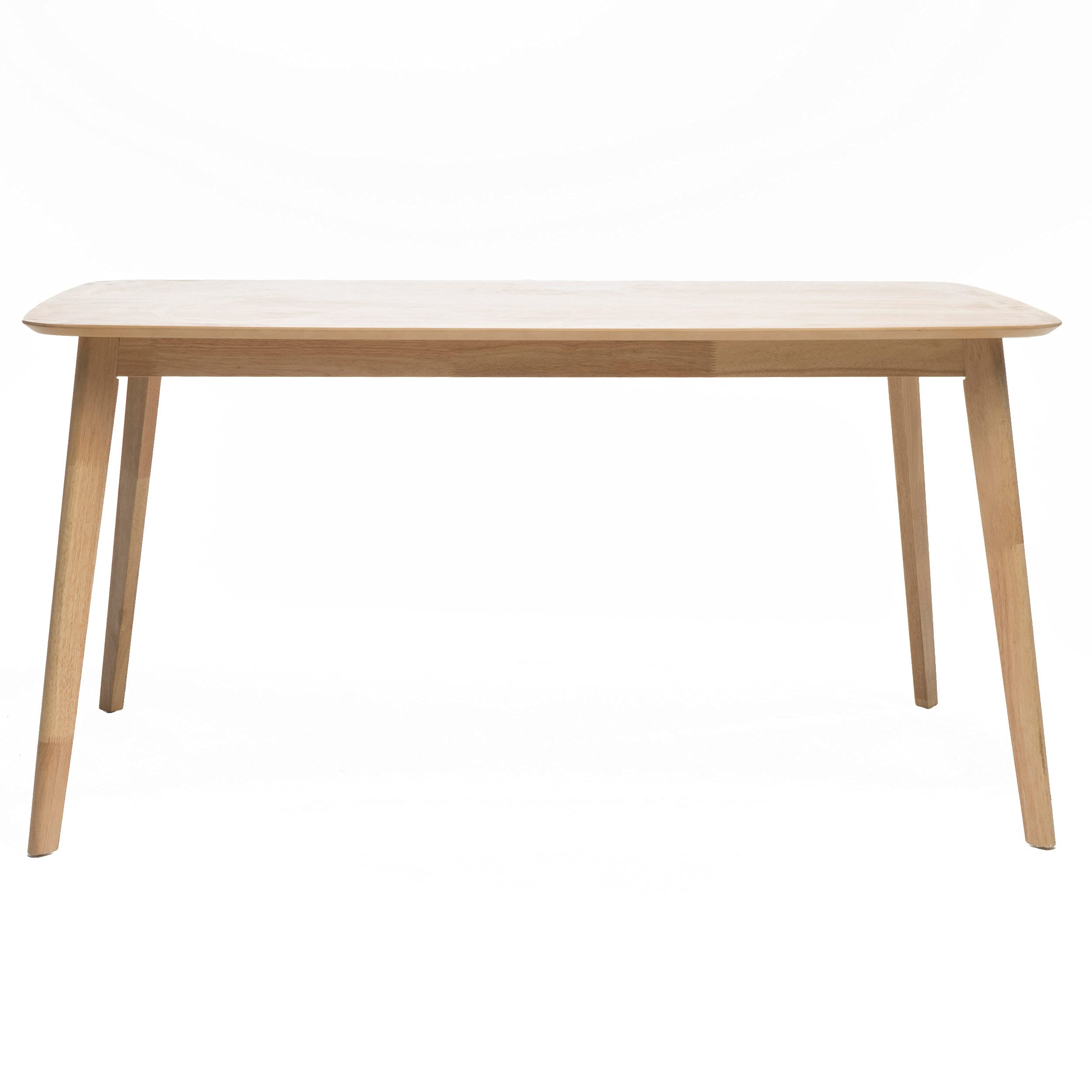Christopher Knight Home Nyala Wood Dining Table, Natural Oak Finish & Francie Fabric with Oak Finish Dining Chairs, 2-Pcs Set, Grey/Oak