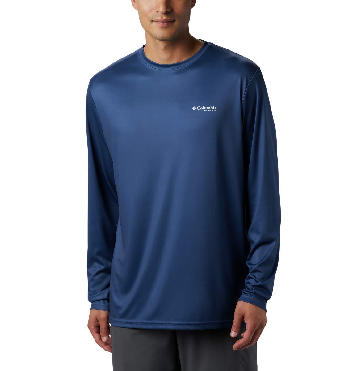 Columbia Men's PFG Fish Series Ii Terminal Tackle Long Sleeve, Carbon/Bass, 3X