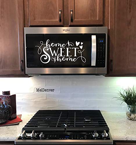 Microwave decal Home sweet home, farmhouse kitchen sign/decor
