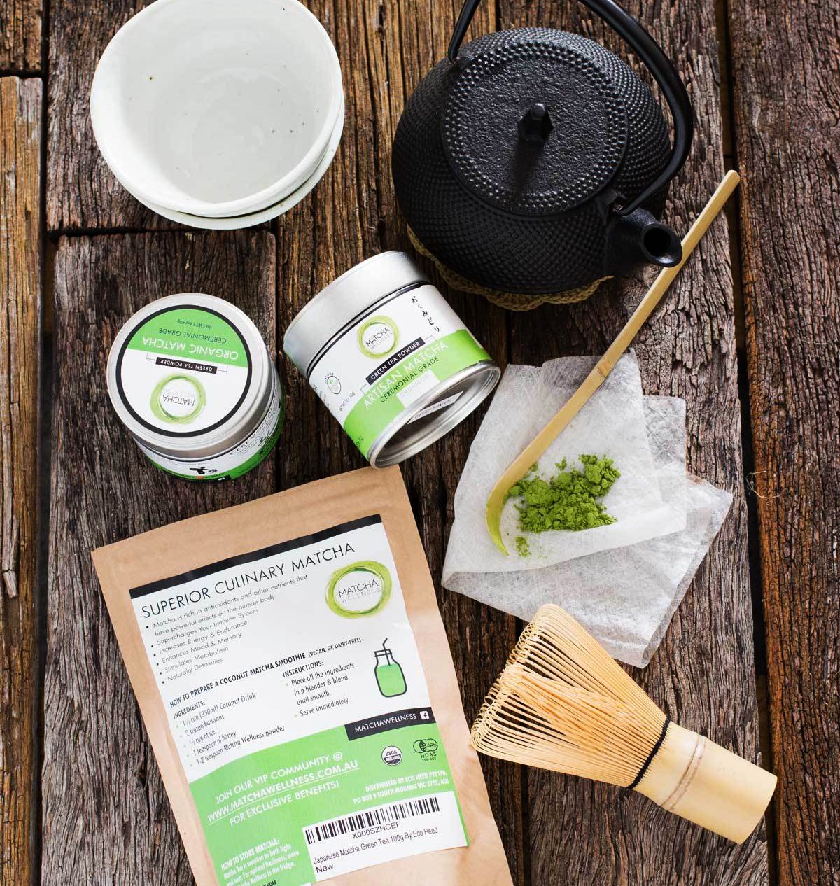 eco heed Matcha Green Tea Powder Organic Ceremonial Grade 1.4oz - 1st Harvest Premium Matcha From Uji – Matcha Wellness