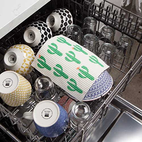 Ecoloie Swedish Sponge Reusable Dishcloth Cacti 6.5 x 8 inches, Set of 2