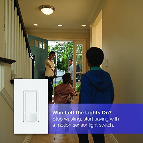 Lutron Maestro Motion Sensor Switch with Wallplate | 2 Amp, Single Pole | MS-OPS2HW-WH | White
